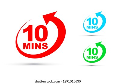 Ten Minutes Icon Set Stock Vector (Royalty Free) 1290431359 | Shutterstock