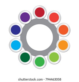 Ten Part Infographic Stock Vector (Royalty Free) 794463058 | Shutterstock