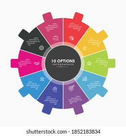 Ten Steps Circle Infographic This Infographics Stock Vector (Royalty Free) 1852183834 | Shutterstock