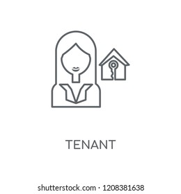 Tenant Linear Icon Tenant Concept Stroke Stock Vector (Royalty Free ...