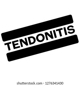 Tendonitis Black Stamp Sticker Label On Stock Vector (Royalty Free ...
