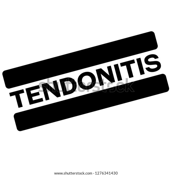 Tendonitis Black Stamp Sticker Label On Stock Vector (Royalty Free ...