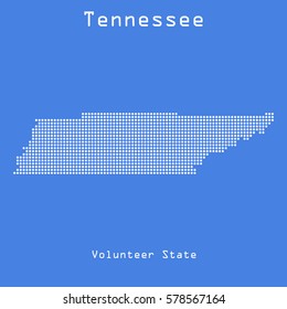 Tennessee Abstract Dots Map Nickname State Stock Vector (Royalty Free ...