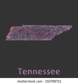 Tennessee Line Art Map Stock Vector (Royalty Free) 310708721 | Shutterstock