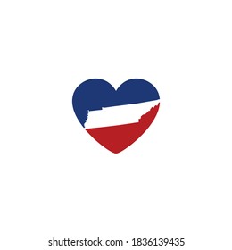 Tennessee Map Heart Logo Design Template Stock Vector (Royalty Free ...