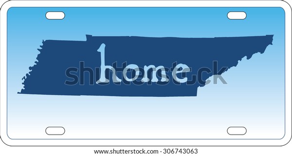 Tennessee State License Plate Vector Stock Vector (Royalty Free) 306743063