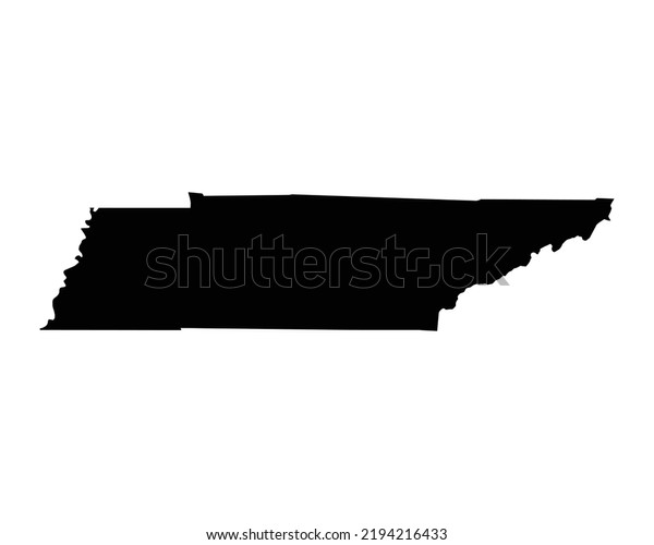 Tennessee Us Map Tn Usa State Stock Vector (Royalty Free) 2194216433 ...