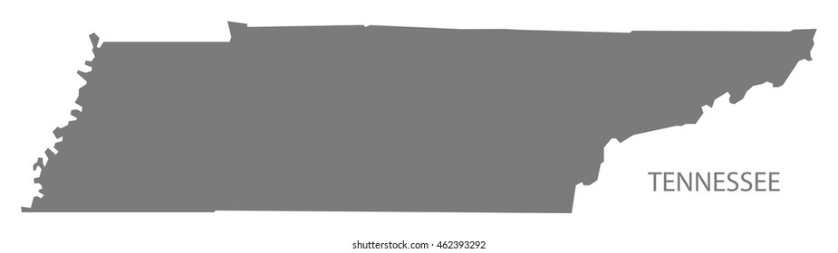 Tennessee Usa Map Grey Stock Vector (Royalty Free) 462393292 | Shutterstock