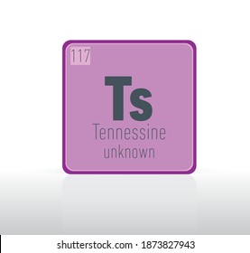 Tennessine Periodic Table Single Element Stock Vector (Royalty Free ...