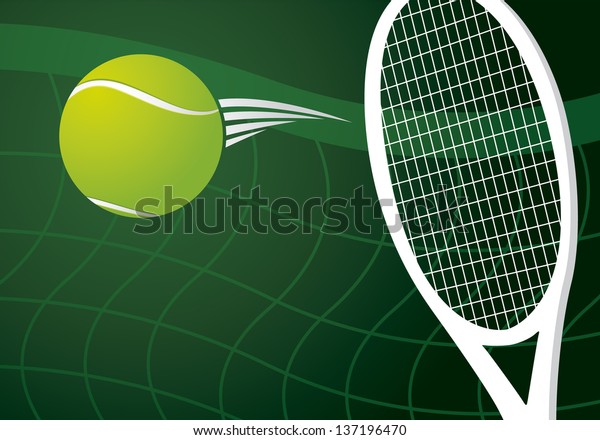 Tennis Background Design Stock Vector (Royalty Free) 137196470 ...