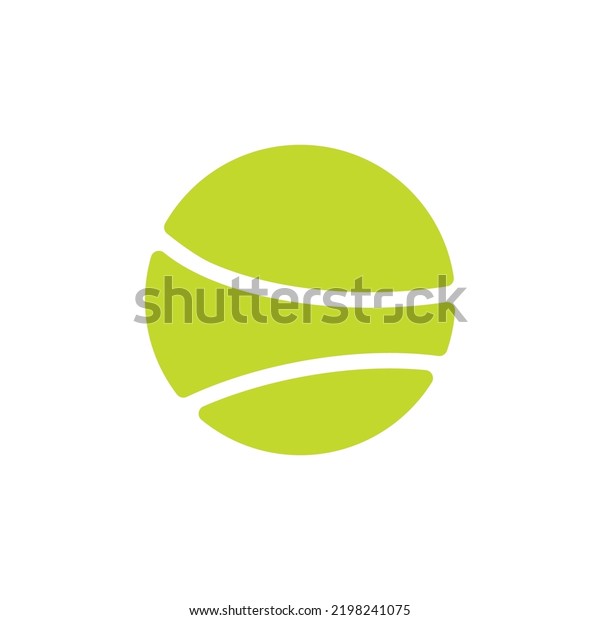Tennis Ball Logo Vector Flat Design Stock Vector (Royalty Free ...