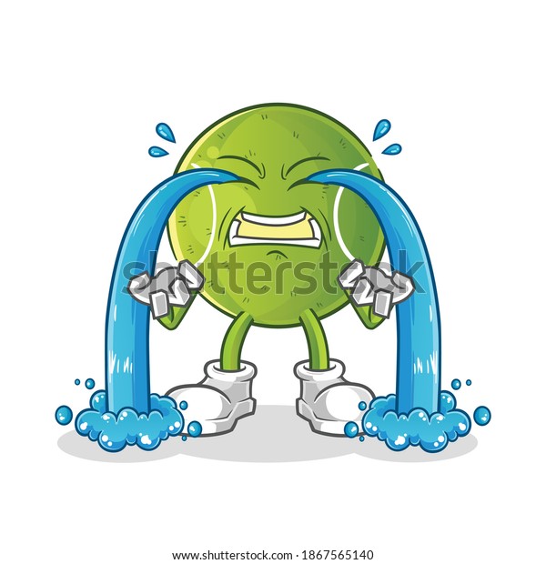 Tennis Crying Illustration Character Vector Stock Vector (Royalty Free ...