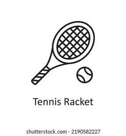 Tennis Racket Vector Outline Icon Design Stock Vector (Royalty Free ...