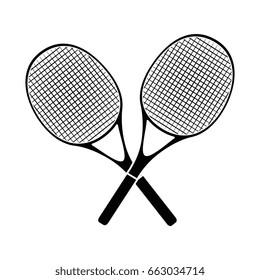 Tennis Rackets Ball Vector Icon Stock Vector (Royalty Free) 291460622