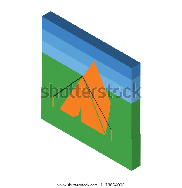 Tent Isometric Left Top View 3d Stock Vector (Royalty Free) 1173856006 ...