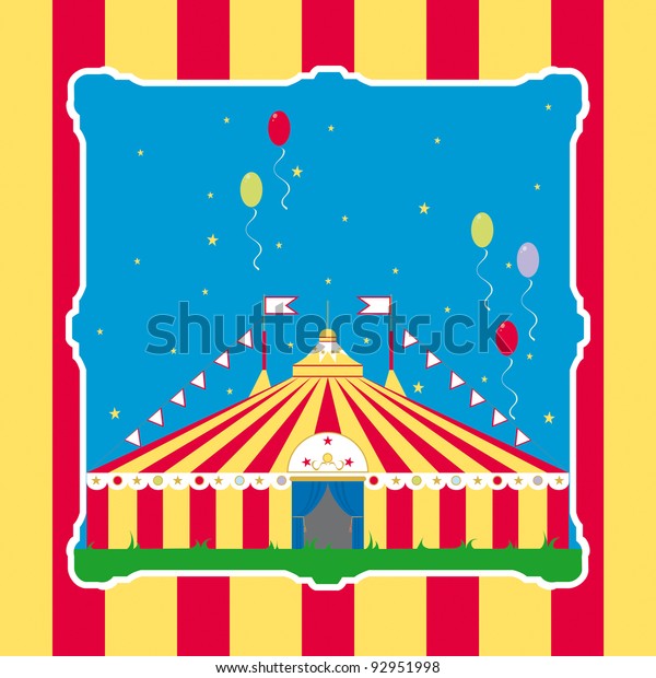 Tent Yellow Red Circus Stock Vector (Royalty Free) 92951998 | Shutterstock