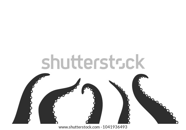 Tentacle Octopus Stretch Hug Grab Vector 库存矢量图（免版税）1041936493