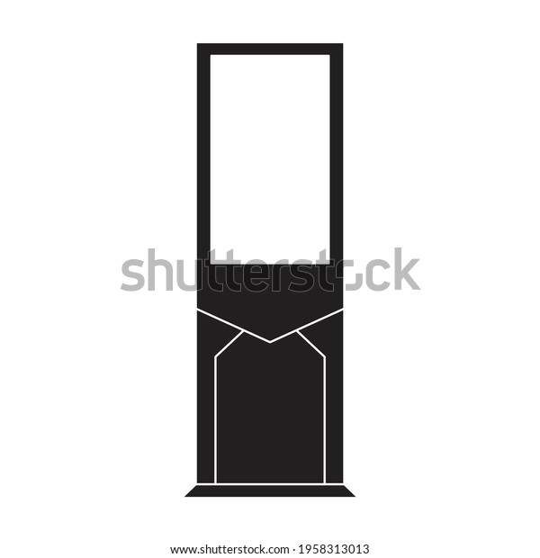 Terminal Bank Vector Black Icon Vector Stock Vector (Royalty Free ...