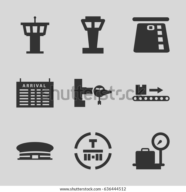 Terminal Icons Set Set 9 Terminal Stock Vector (Royalty Free) 636444512