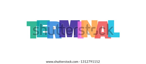 Terminal Word Concept Terminal On White Stock Vector (Royalty Free ...