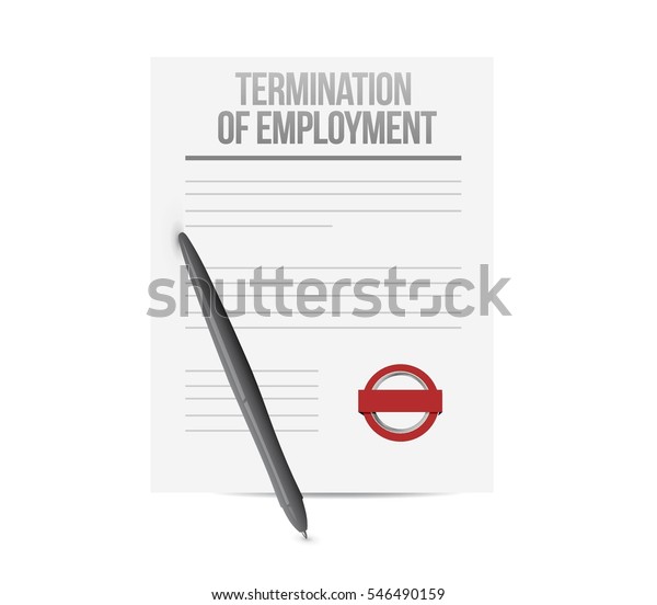 Termination Employment Document Illustration Design Graphic Stock ...