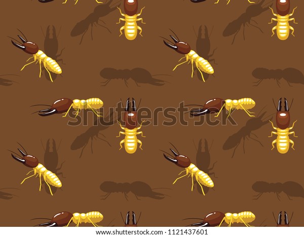Termite Cartoon Background Seamless Wallpaper: vetor stock (livre de ...