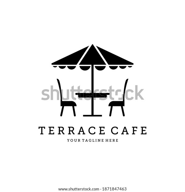 Terrace Cafe Logo Vector Illustration Design Stock Vector (Royalty Free ...