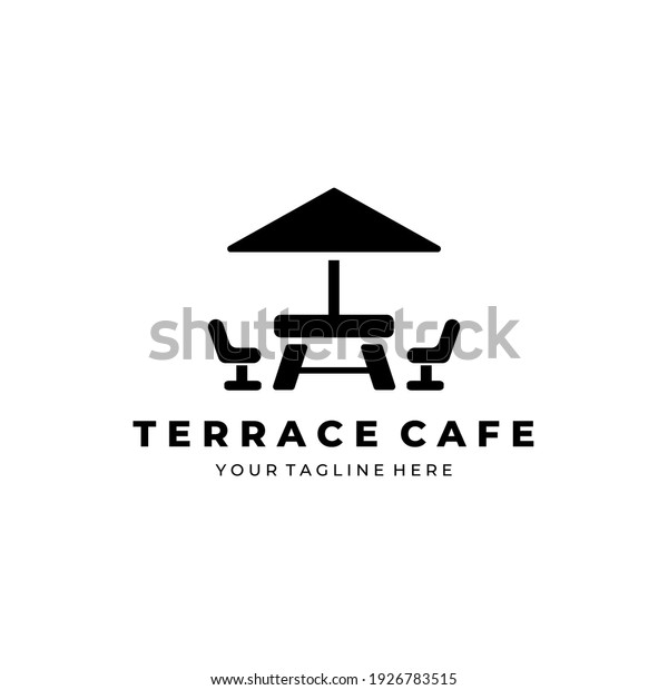 Terrace Cafe Vintage Logo Vector Illustration Stock Vector (Royalty ...