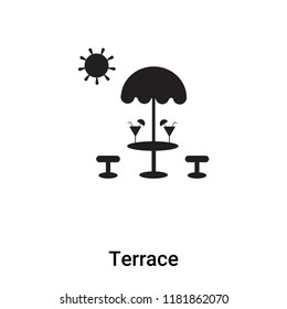 Terrace Icon Vector Isolated On White Stock Vector (Royalty Free ...
