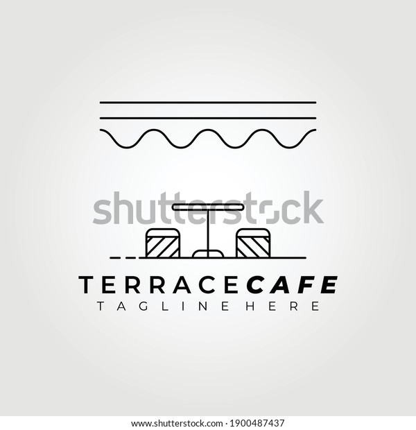 Terrace Street Cafe Logo Vector Illustration Stock Vector (Royalty Free ...