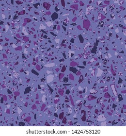 Terrazzo Flooring Purple Seamless Pattern Abstract Stock Vector ...