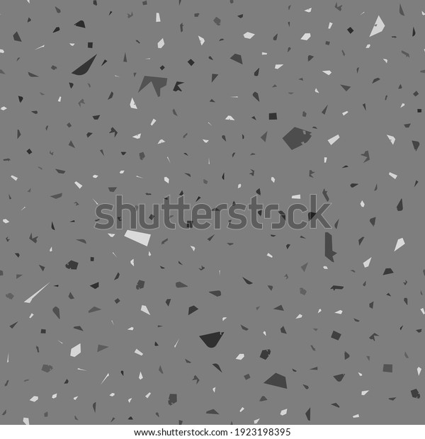 Terrazzo Seamless Pattern Black White Classic Stock Vector (Royalty ...