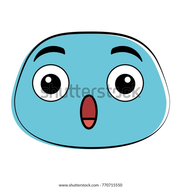 Terrified Emoji Face Icon Stock Vector (Royalty Free) 770715550