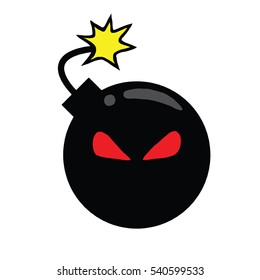 Terrorist Face Bomb Vector Cartoon Illustration Stock Vector (Royalty ...