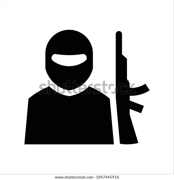 Terrorist Icon Simple Vector Graphics Stock Vector (Royalty Free ...