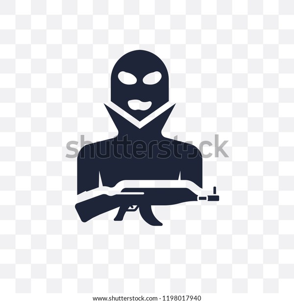 Terrorist Transparent Icon Terrorist Symbol Design Stock Vector ...