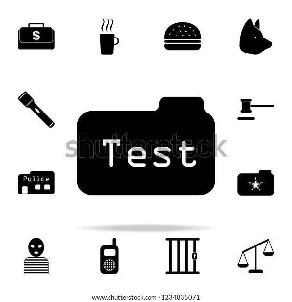Test Folder Icon Police Icons Universal Stock Vector (Royalty Free ...