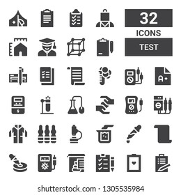 Test Icon Set Collection 32 Filled Stock Vector (Royalty Free ...