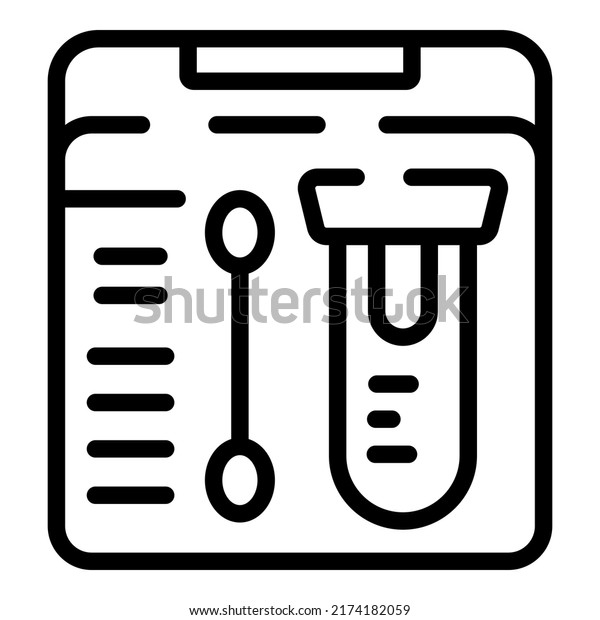 Test Lab Result Icon Outline Vector Stock Vector (Royalty Free ...