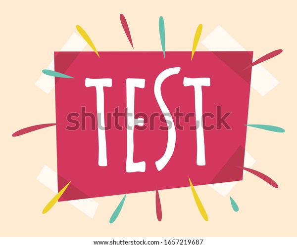 Test Lettering Vector Text Banner Stock Vector (Royalty Free ...