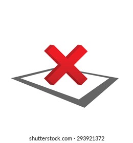 Quirky Drawing Voting Cross Stock Vector (Royalty Free) 51300442
