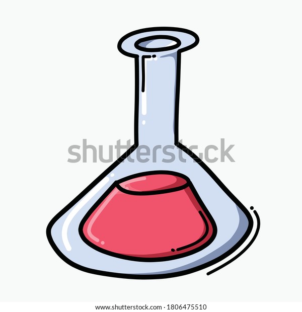 Test Tube Doodle Color Vector Icon Stock Vector (Royalty Free ...