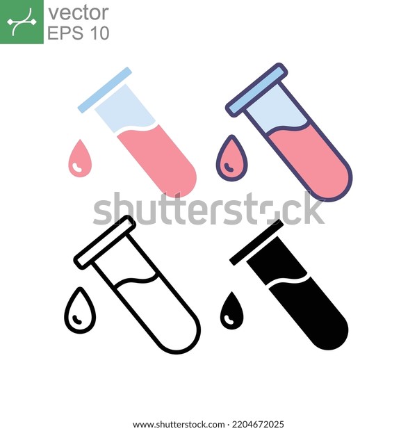 Test Tube Drop Icon Science Laboratory Stock Vector (Royalty Free ...
