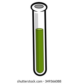 Test Tube Green Stock Vector (Royalty Free) 349366088