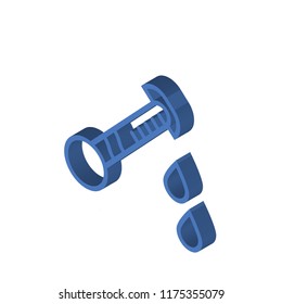 Test Tube Isometric Left Top View Stock Vector (Royalty Free ...