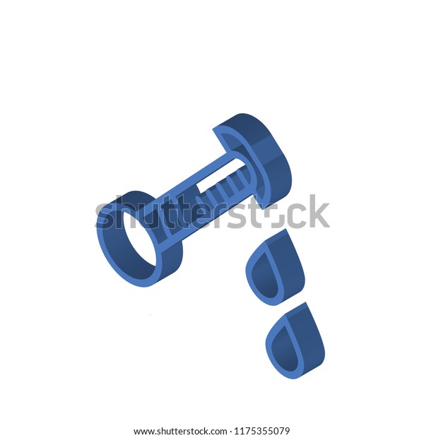Test Tube Isometric Left Top View Stock Vector (Royalty Free ...