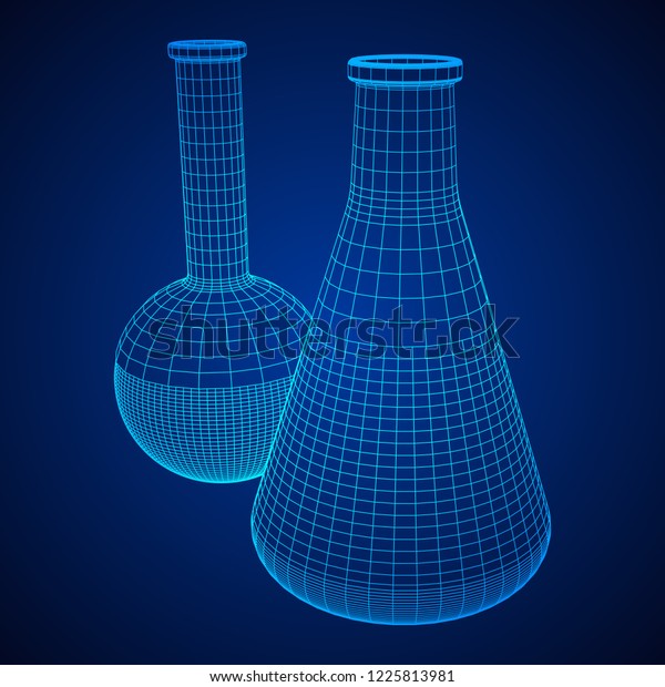 Test Tube Low Poly Wireframe Mesh Stock Vector (Royalty Free) 1225813981