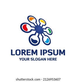 Test Tubes Logo Design Template Chemical Stock Vector (Royalty Free ...