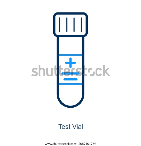 Test Vial Test Tube Icon Concept Stock Vector (Royalty Free) 2089101769 ...