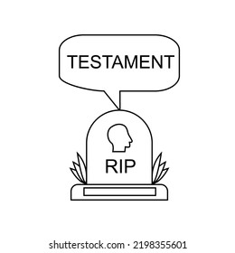 Testament Symbol Vector Clipart Illustration Outline Stock Vector ...